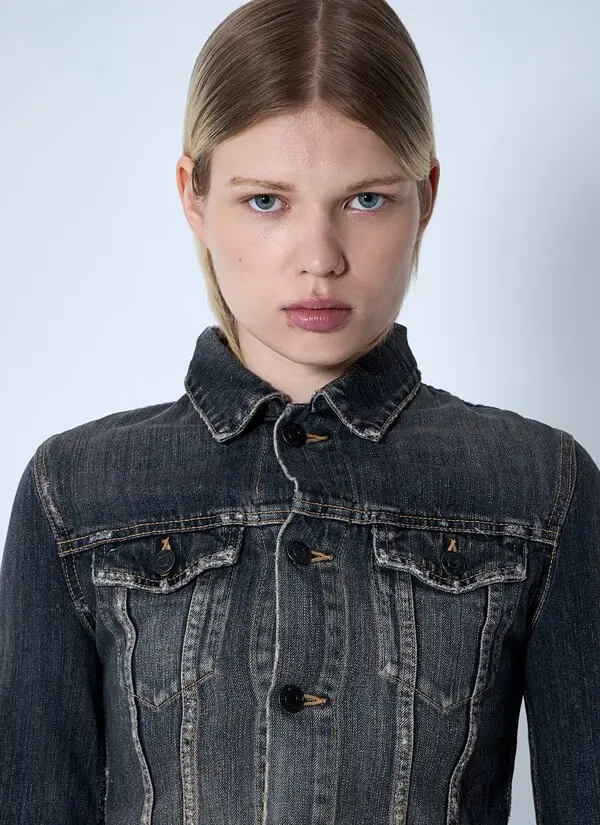 Balenciaga Lace-up Denim Jacket