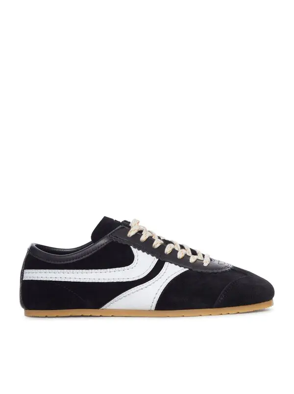 Dries Van Noten Two-tone Leather And Suede Sneakers - Multicolor