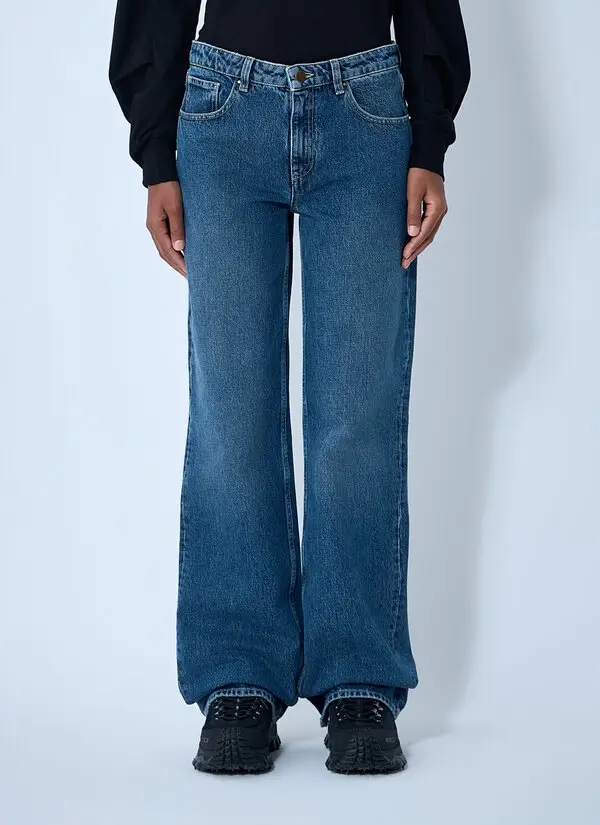Moncler Five-pocket Straight-leg Jeans - Blue