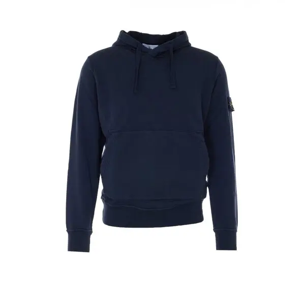 Stone Island Logo Hoodie - Blue