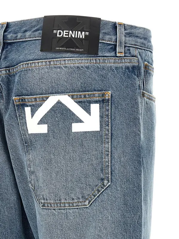 Off-White Half Arrow Denim Jeans - Blue