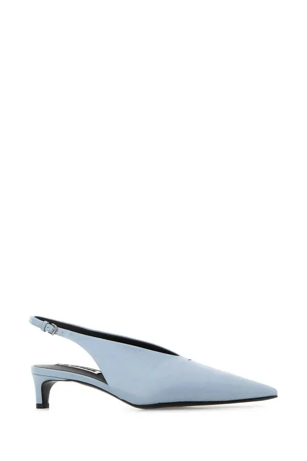 JIL SANDER Light Leather Slingback Pumps