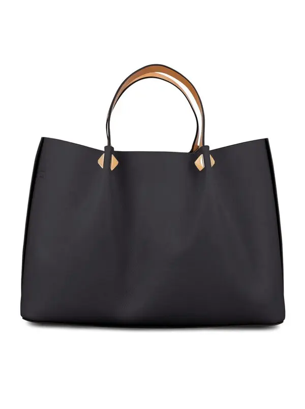 Valentino Garavani Medium Vlogo Signature Bag In Calfskin - Black
