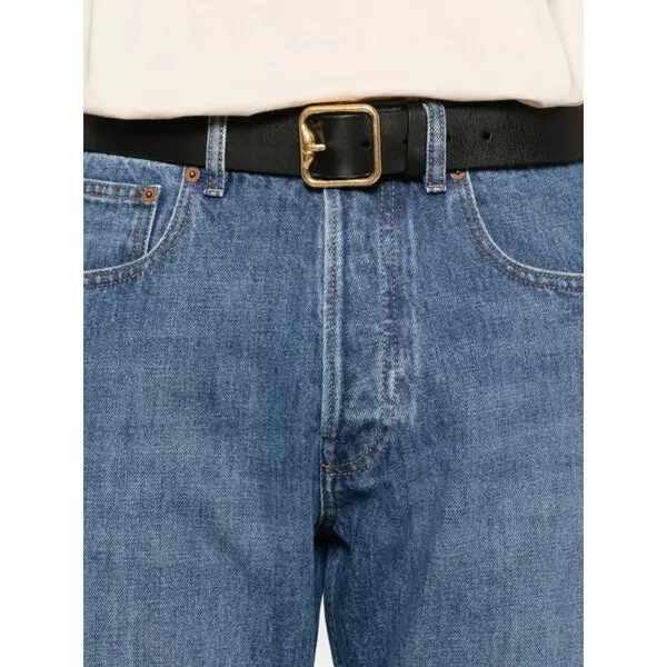 Valentino Garavani Cotton Medium Wash Contrast Stitching Jeans - Blue