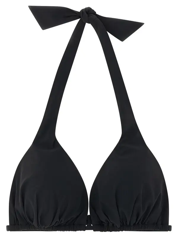 Dolce & Gabbana Triangle Bikini Top With Metal Logo
