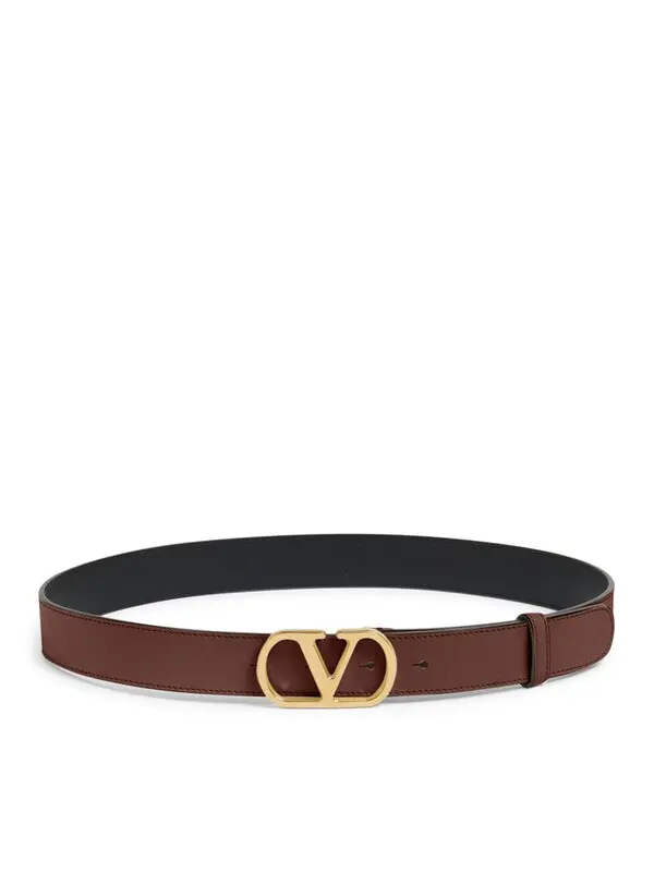 Valentino Garavani Vlogo Signature Belt In Calfskin - Multicolor