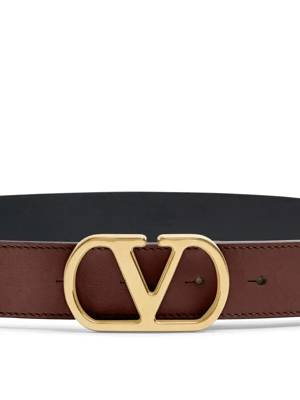 Valentino Garavani Vlogo Signature Belt In Calfskin - Multicolor
