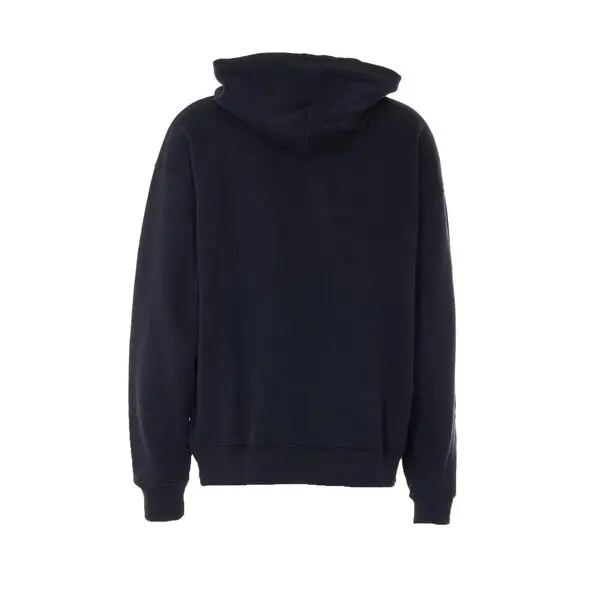 Off-White Hooded Sweatshirt With Frontal Logo - Black