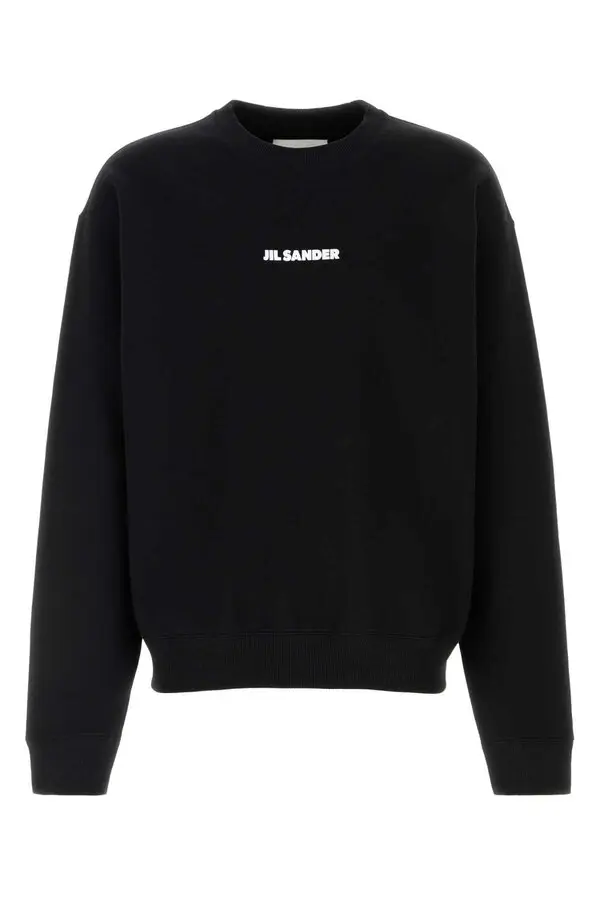 JIL SANDER Logo Crewneck Sweatshirt - Black