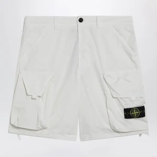 Stone Island Cotton And Nylon Ripstop Cargo Shorts