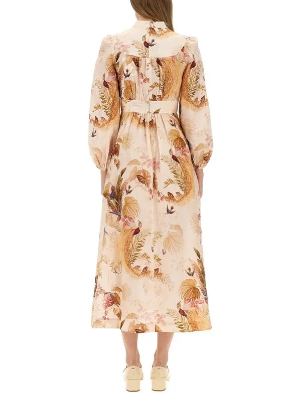 Zimmermann Ascension Plunge Midi Dress