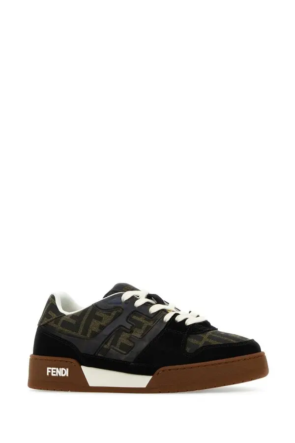 Fendi Leather, Rubber And Fabric Match Sneakers - Multicolor