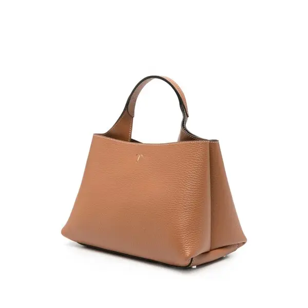 TOD'S Cognac Calf Leather Tote Bag - Brown