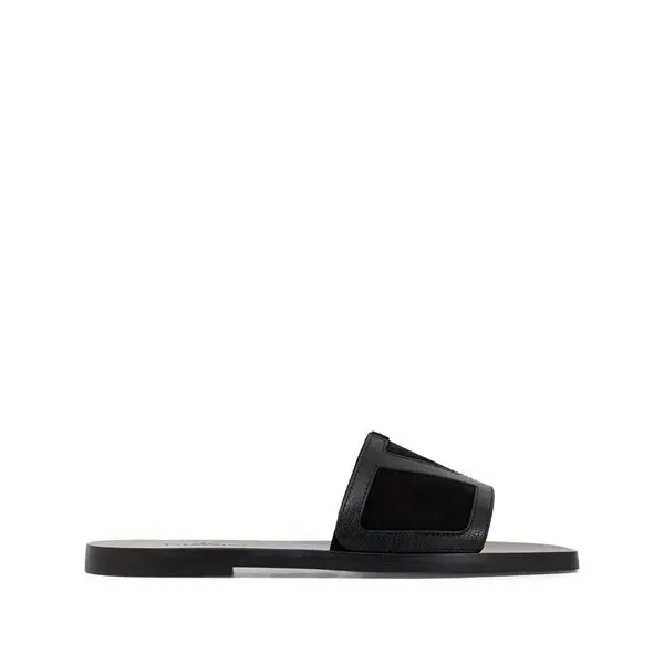 Valentino Garavani Suede Leather Sandals - Black