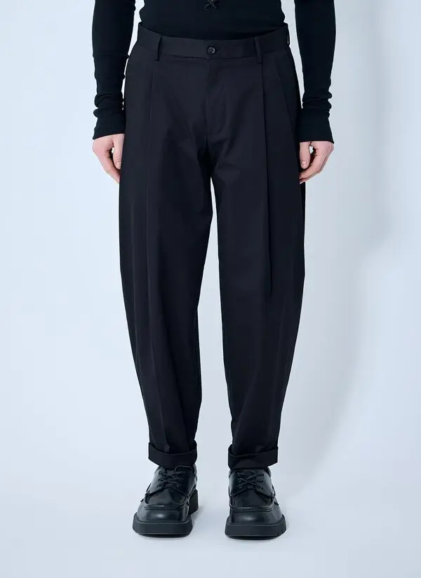 Dolce & Gabbana Cotton Gabardine Pants - Black