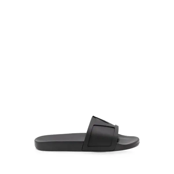 Valentino Garavani Maxi Vlogo Signature Rubber Slides - Black
