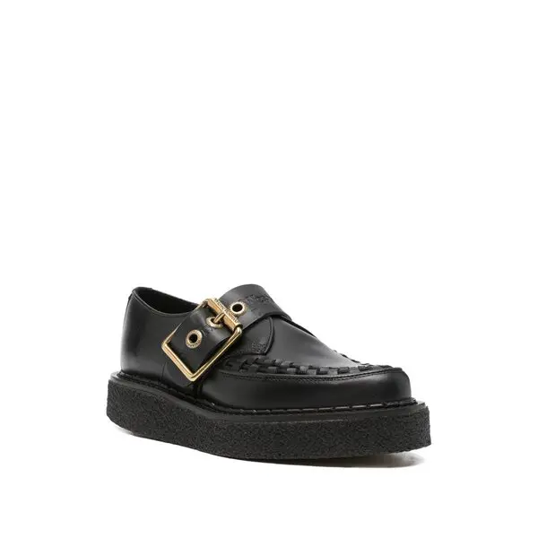VIVIENNE WESTWOOD Leather Woven Monk Strap Platform Shoes