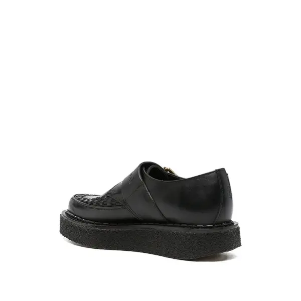 VIVIENNE WESTWOOD Leather Woven Monk Strap Platform Shoes