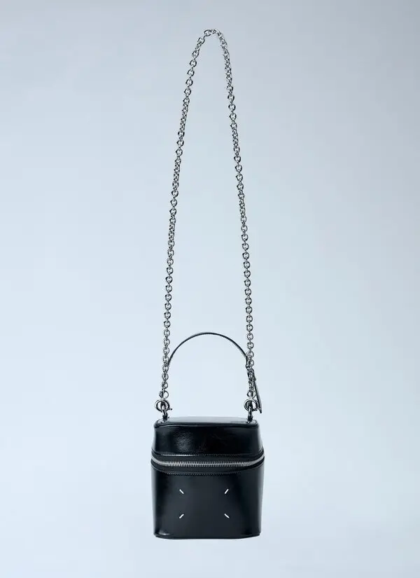 MAISON MARGIELA Leather Box Crossbody Bag - Black