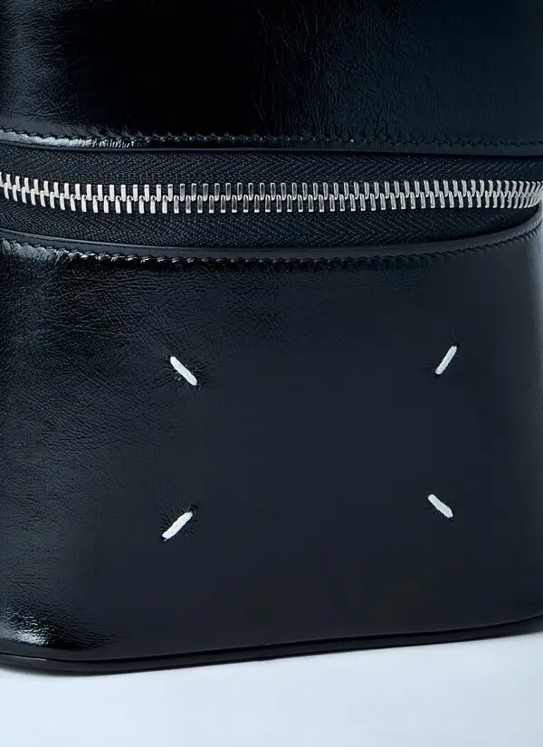 MAISON MARGIELA Leather Box Crossbody Bag - Black