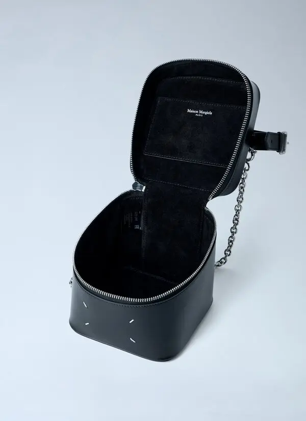 MAISON MARGIELA Leather Box Crossbody Bag - Black