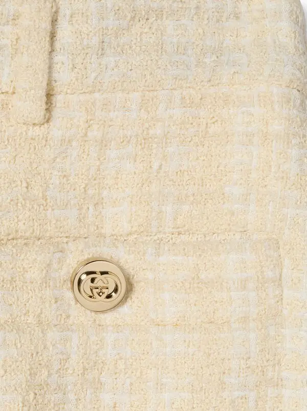 Gucci Cotton Blend Checked Pattern Trousers