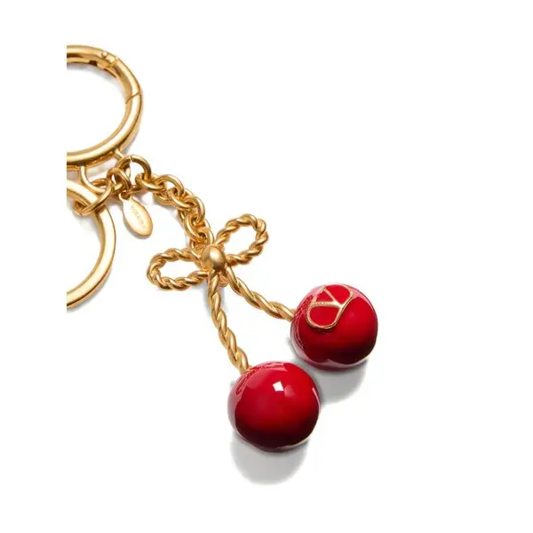 Valentino Garavani Enamelled Cherry Charm With Vlogo Signature