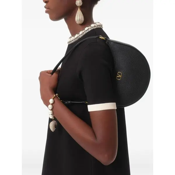 Valentino Garavani Calf Leather Mini Bag With Vlogo Signature - Black