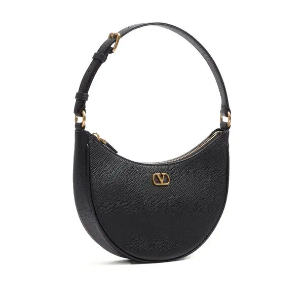Valentino Garavani Calf Leather Mini Bag With Vlogo Signature - Black