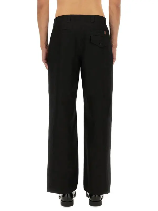 Gucci Tailored Cotton Pants With Web Detail