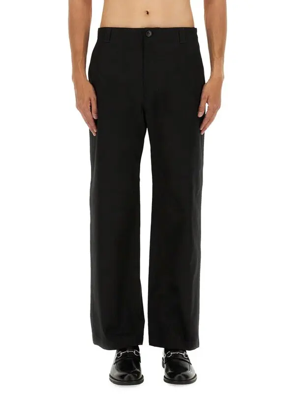 Gucci Tailored Cotton Pants With Web Detail