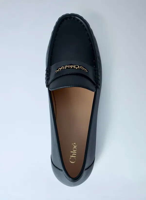 Chloé Leather Loafers With Penny Strap
