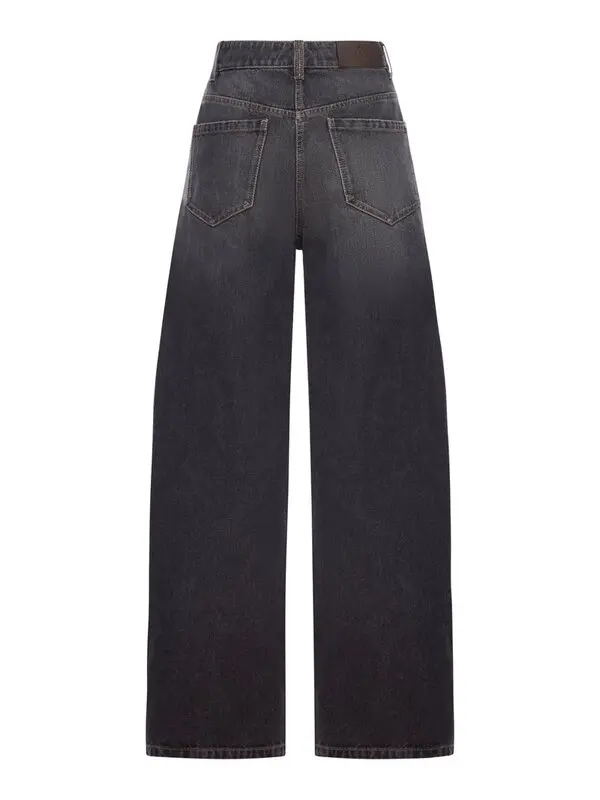 Brunello Cucinelli Wide Leg Denim Jeans - Multicolor