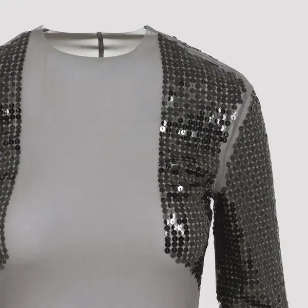 Rick Owens Dennis Sequined Mesh T-shirt