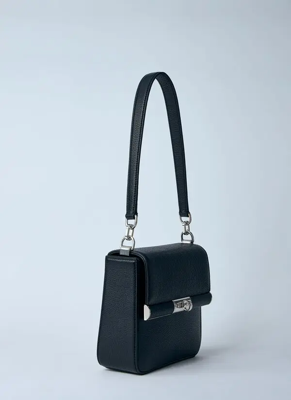 Dolce & Gabbana Leather Crossbody Bag With Twist Clasp - Black