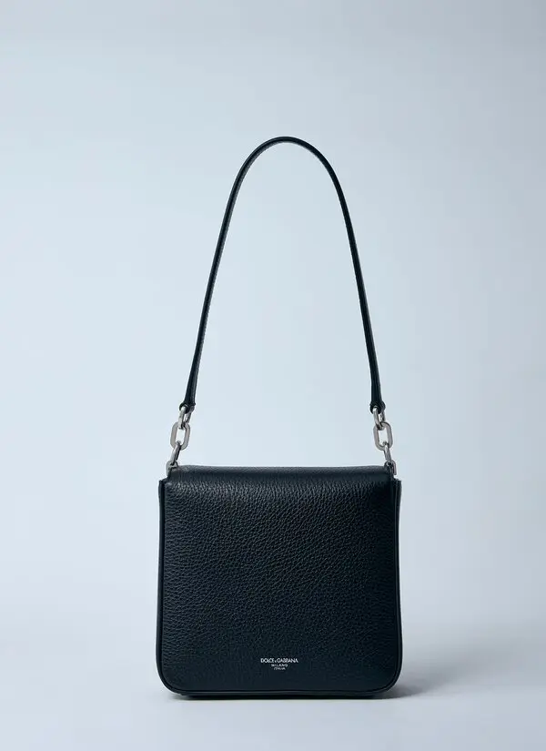 Dolce & Gabbana Leather Crossbody Bag With Twist Clasp - Black