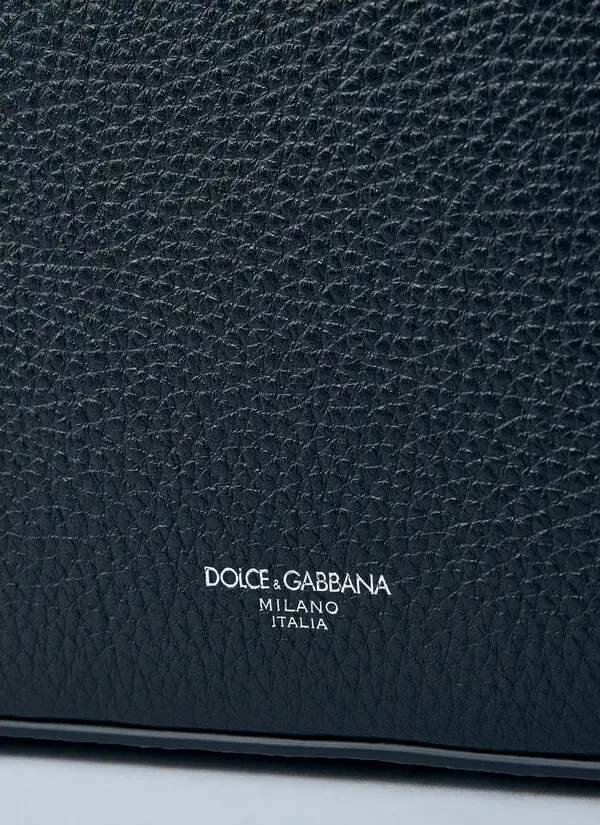 Dolce & Gabbana Leather Crossbody Bag With Twist Clasp - Black