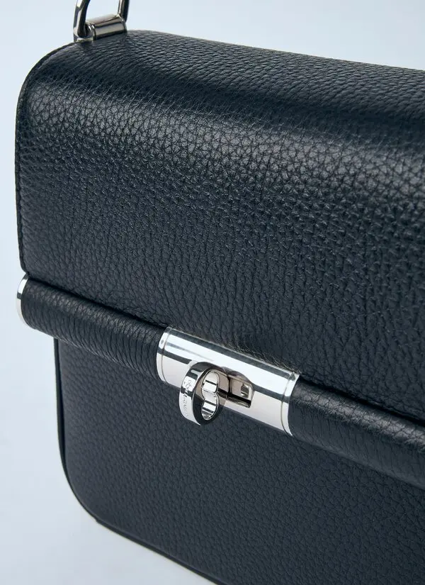 Dolce & Gabbana Leather Crossbody Bag With Twist Clasp - Black