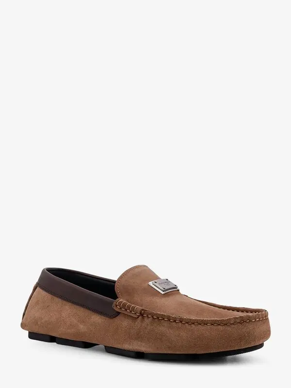 Dolce & Gabbana Suede Loafers With Leather Inserts - Multicolor