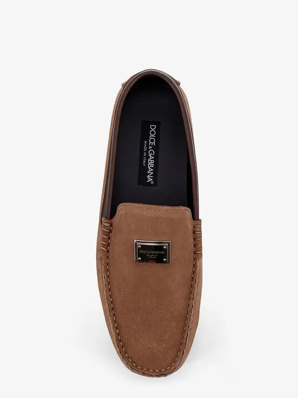 Dolce & Gabbana Suede Loafers With Leather Inserts