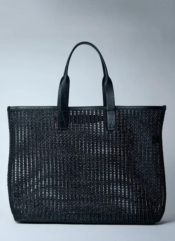 Dolce & Gabbana Woven Mesh Tote Bag - Black