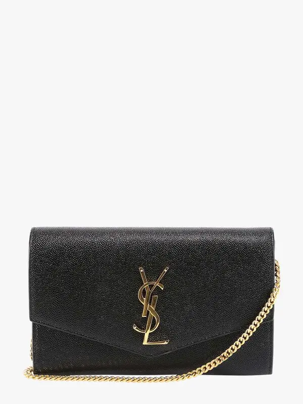 Saint Laurent Leather Crossbody Bag With Metal Cassandre Logo