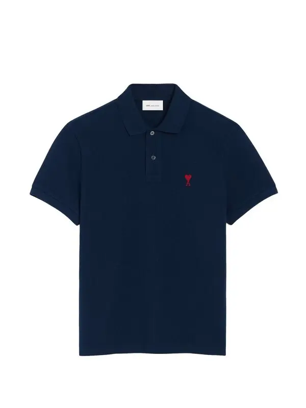 AMI Paris De Coeur Cotton Polo Shirt - Multicolor