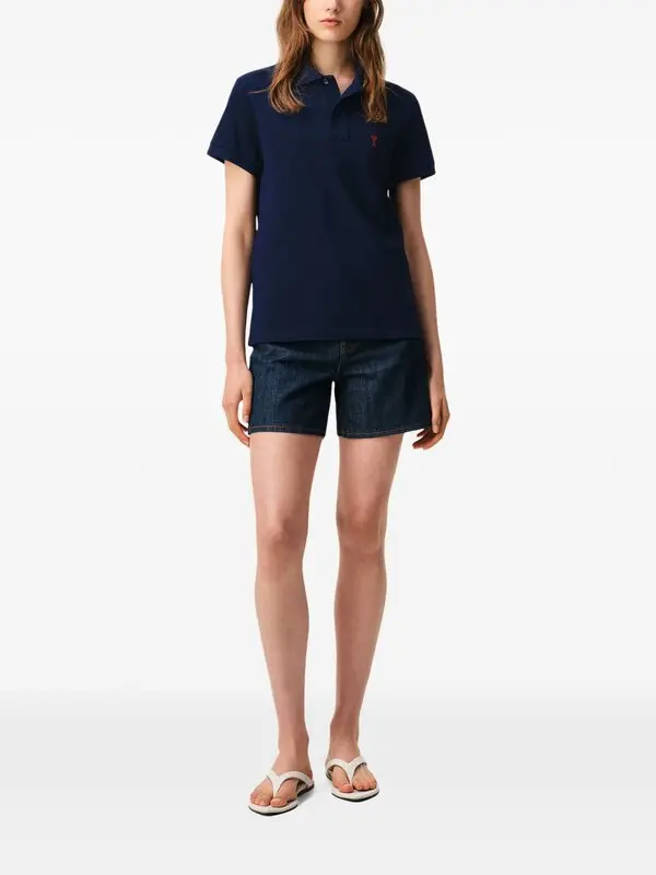 AMI Paris De Coeur Cotton Polo Shirt - Multicolor
