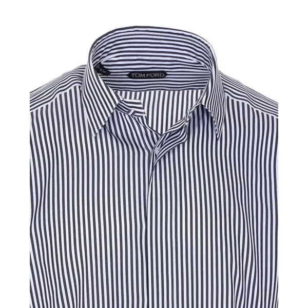 TOM FORD Striped Shirt - Blue