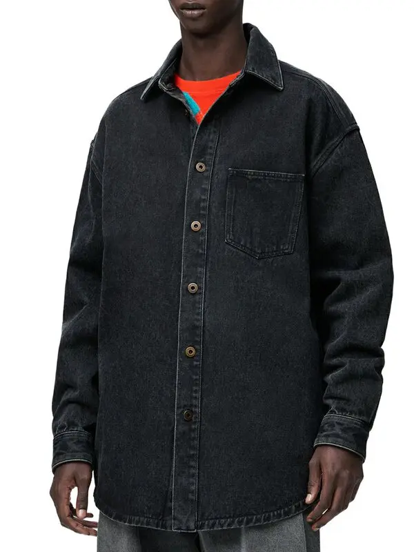 Loewe Denim Anagram Overshirt - Black