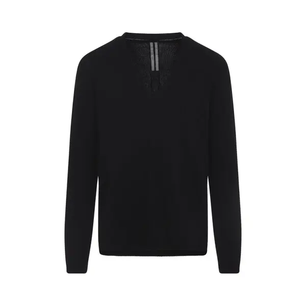 Rick Owens Oversized Extreme V-neck Pullover - Black