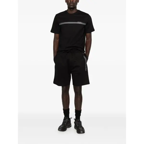 BOSS Cotton Logo Detail Track Shorts