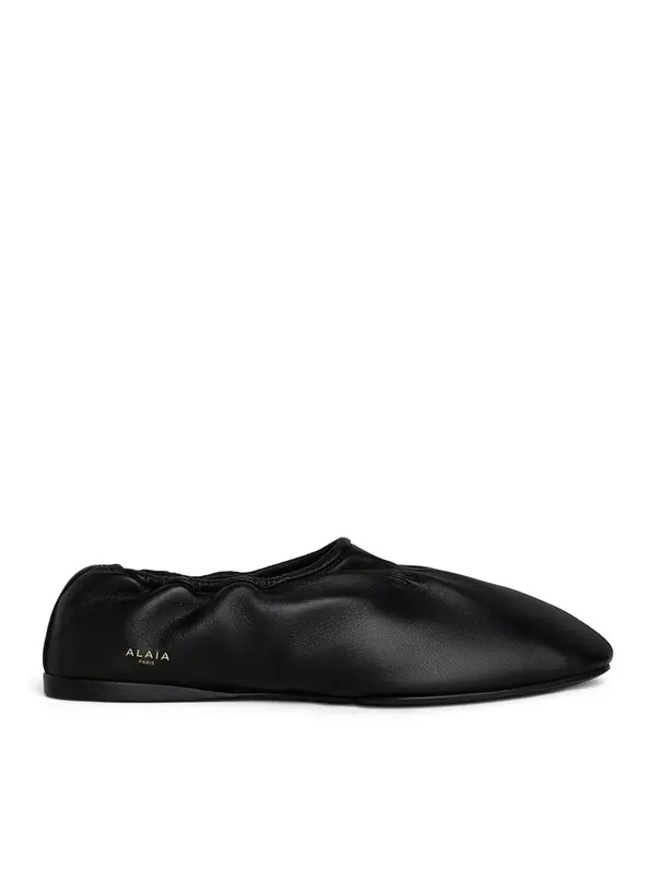 Alaïa Soft Lambskin Slippers - Black
