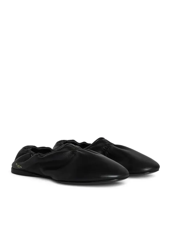 Alaïa Soft Lambskin Slippers - Black